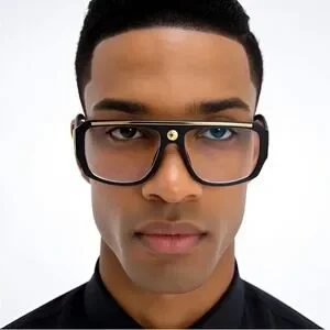 Unbranded | Accessories | Mens Oversized Square Aviator Glasses Black ...
